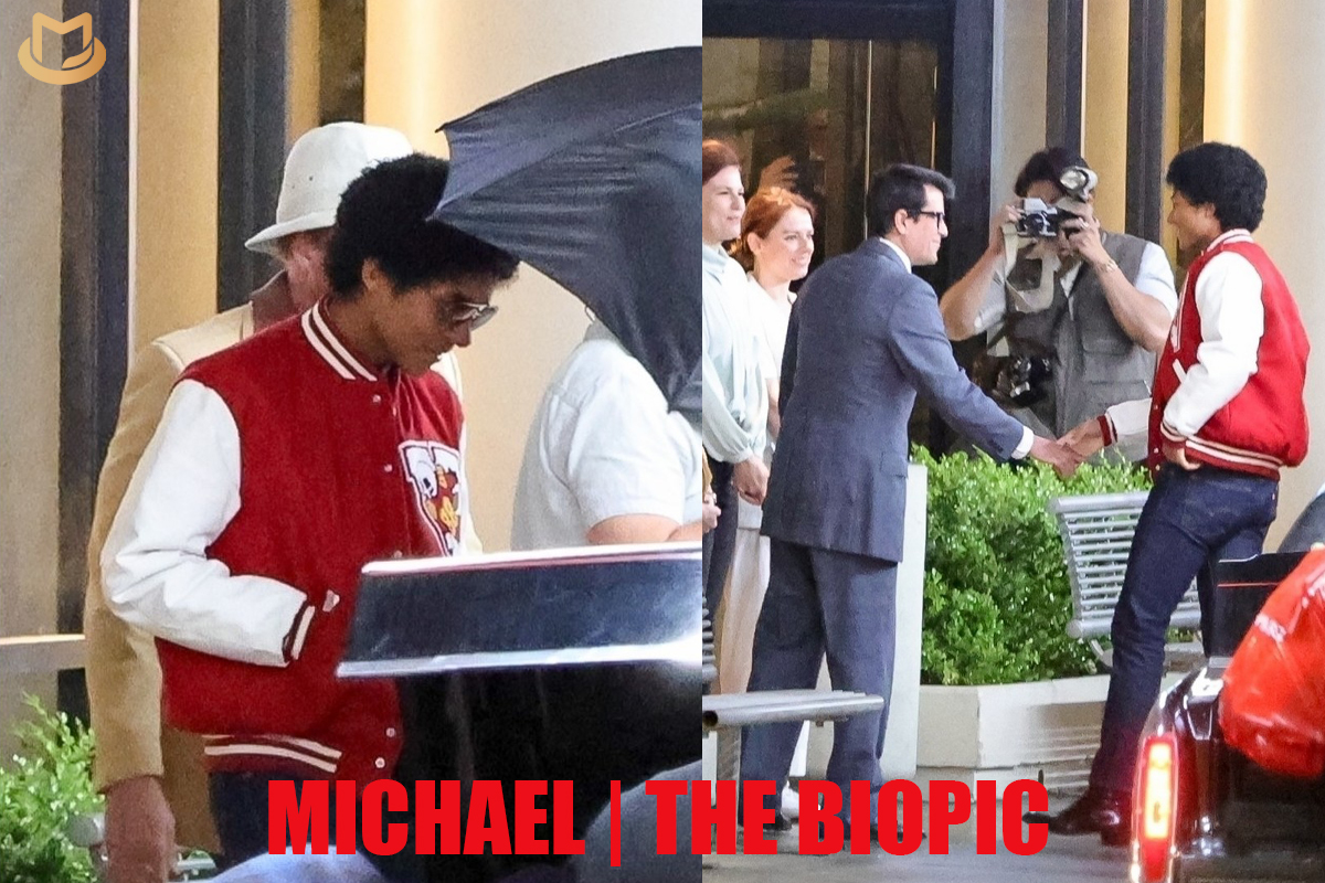 Prince Jackson and John Branca on set of the Biopic - MJVibe